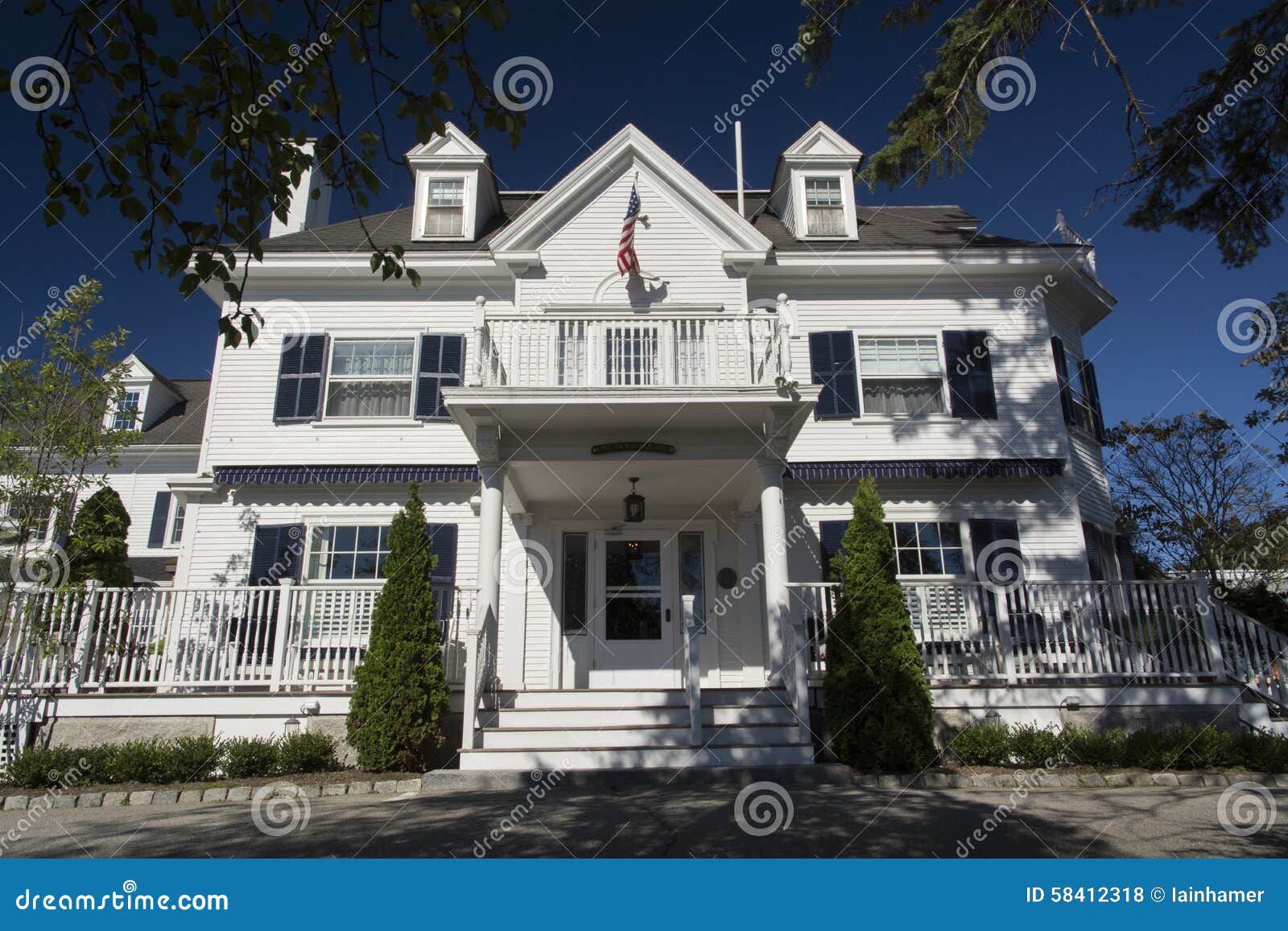 Kennebunkport Inn Kennebunkport Maine Stock Photo - Image of hotel ...