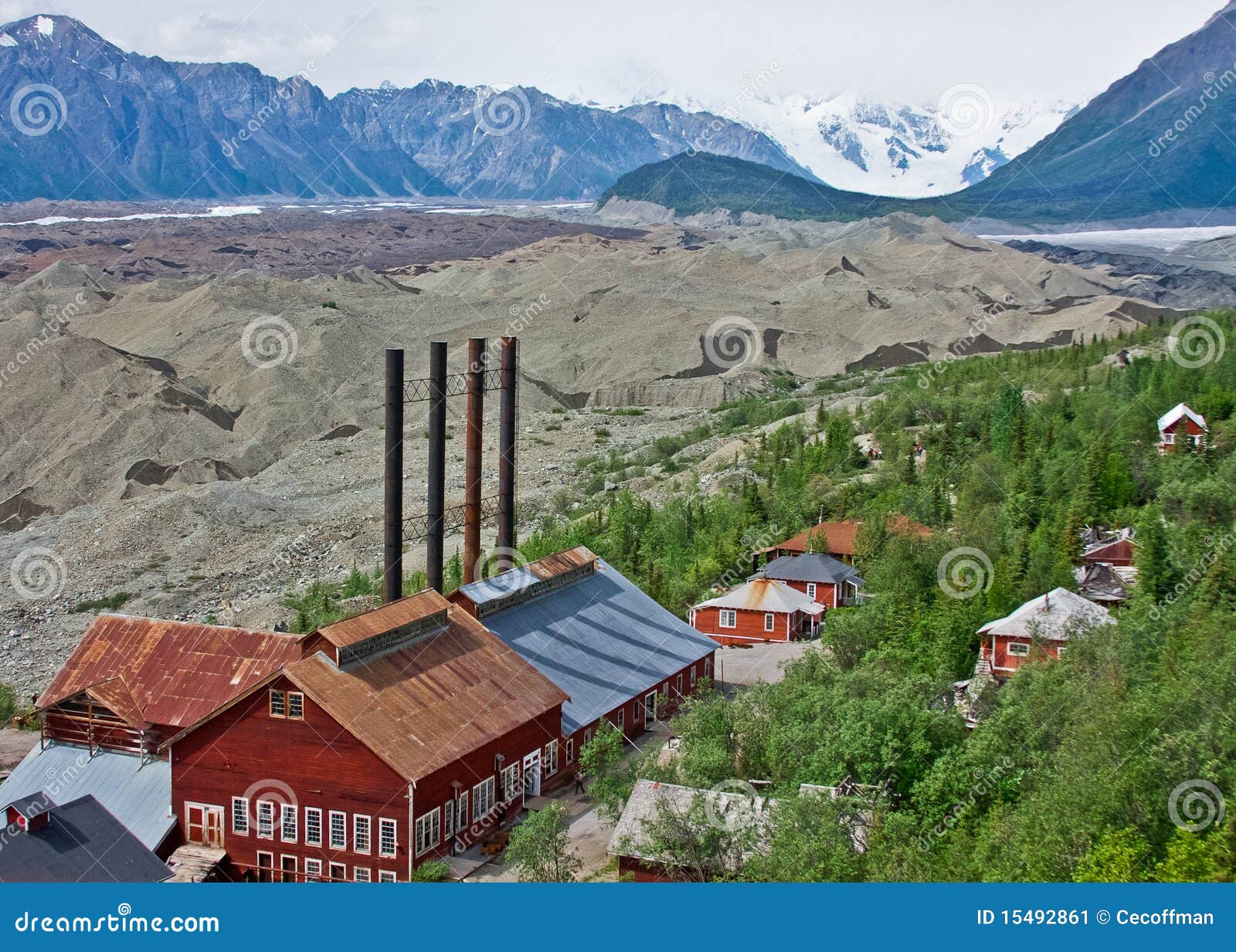Kennecott, Alaska and Root Glacier Stock Image - Image of alaska, polar ...