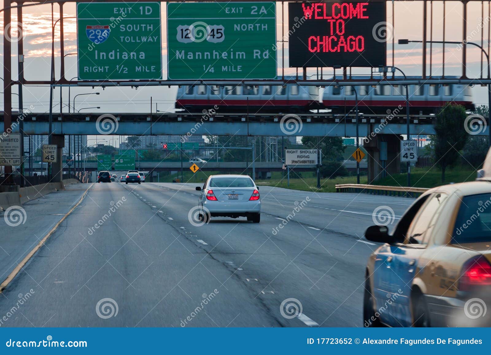 Kennedy Expressway Chicago editorial photography. Image of kennedy ...