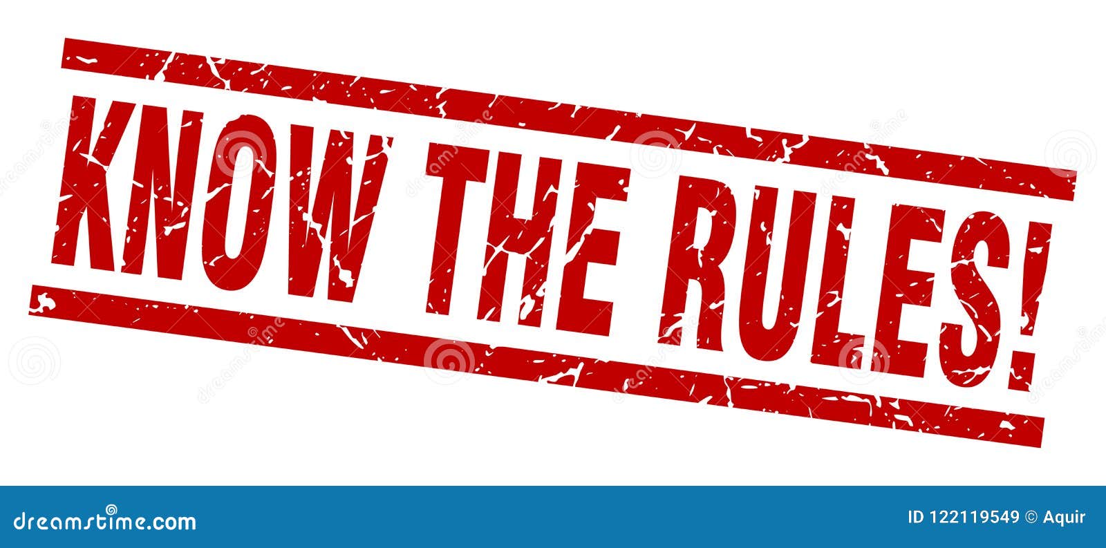 Kennen Sie Die Regeln! Stempel Vektor Abbildung - Illustration von ...