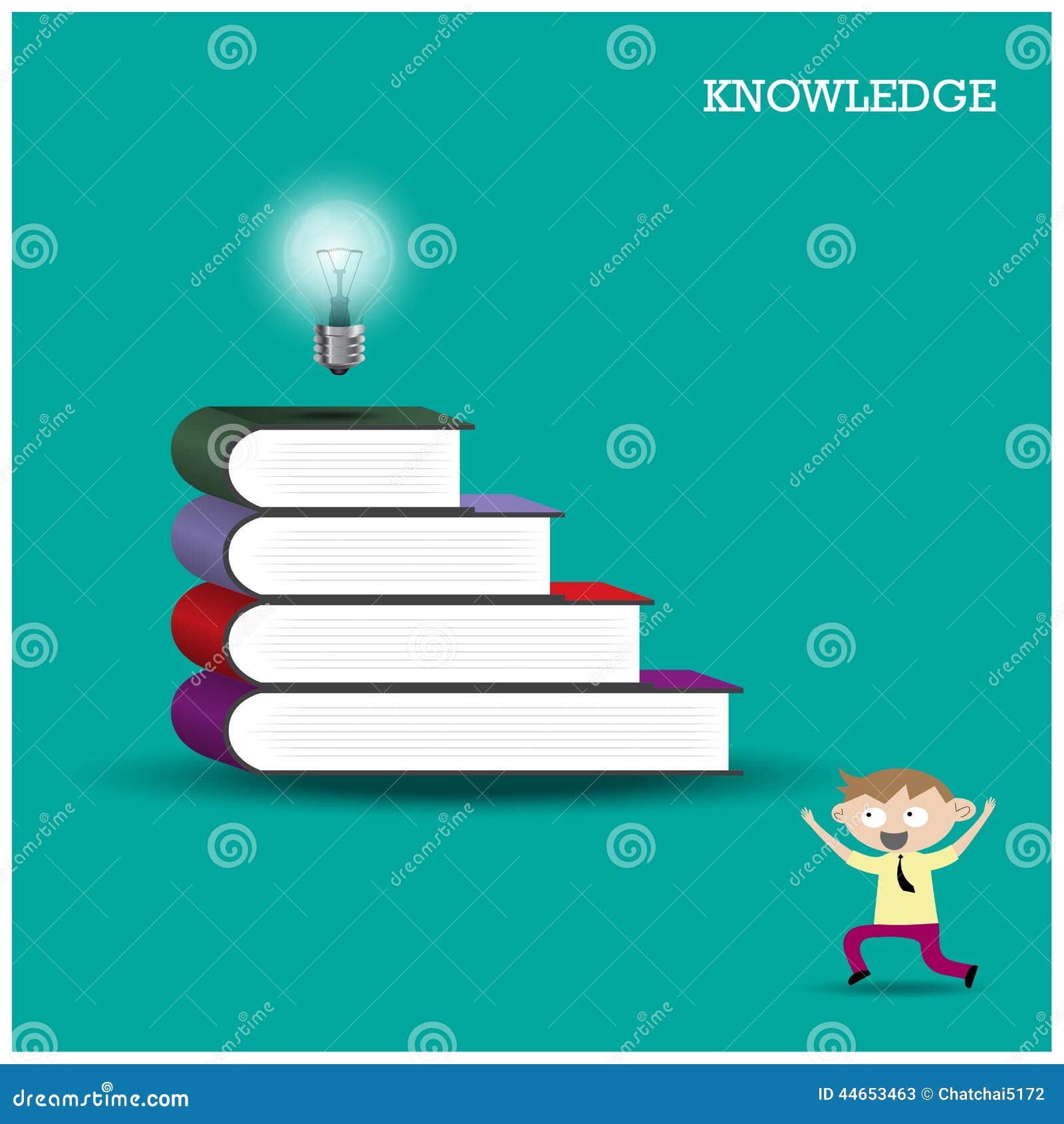 Kennis En Het Leren Concept Vector Illustratie - Illustration of idee ...