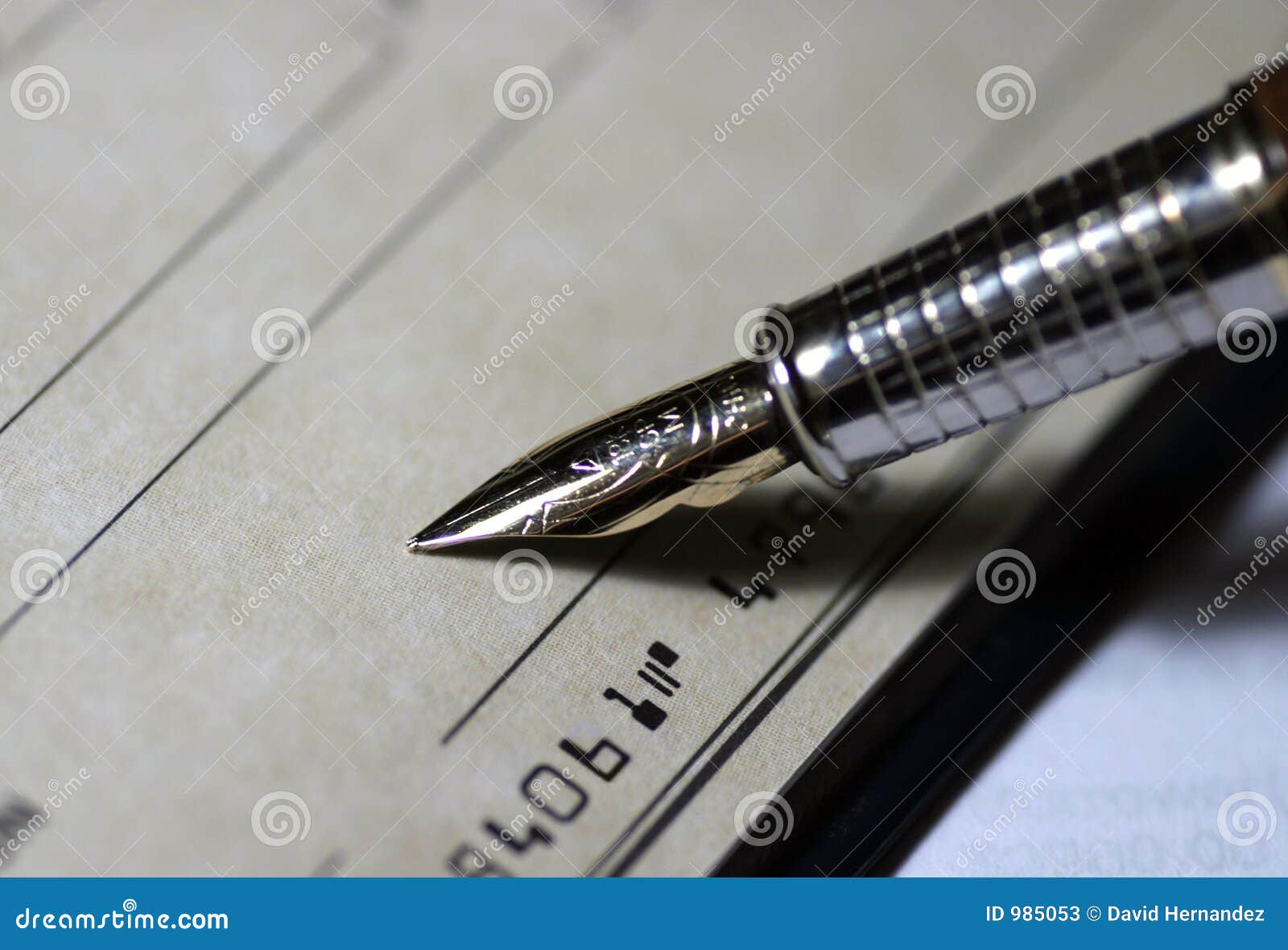 Kennzeichnen des Checks stockbild. Bild von feder, geschäft - 985053