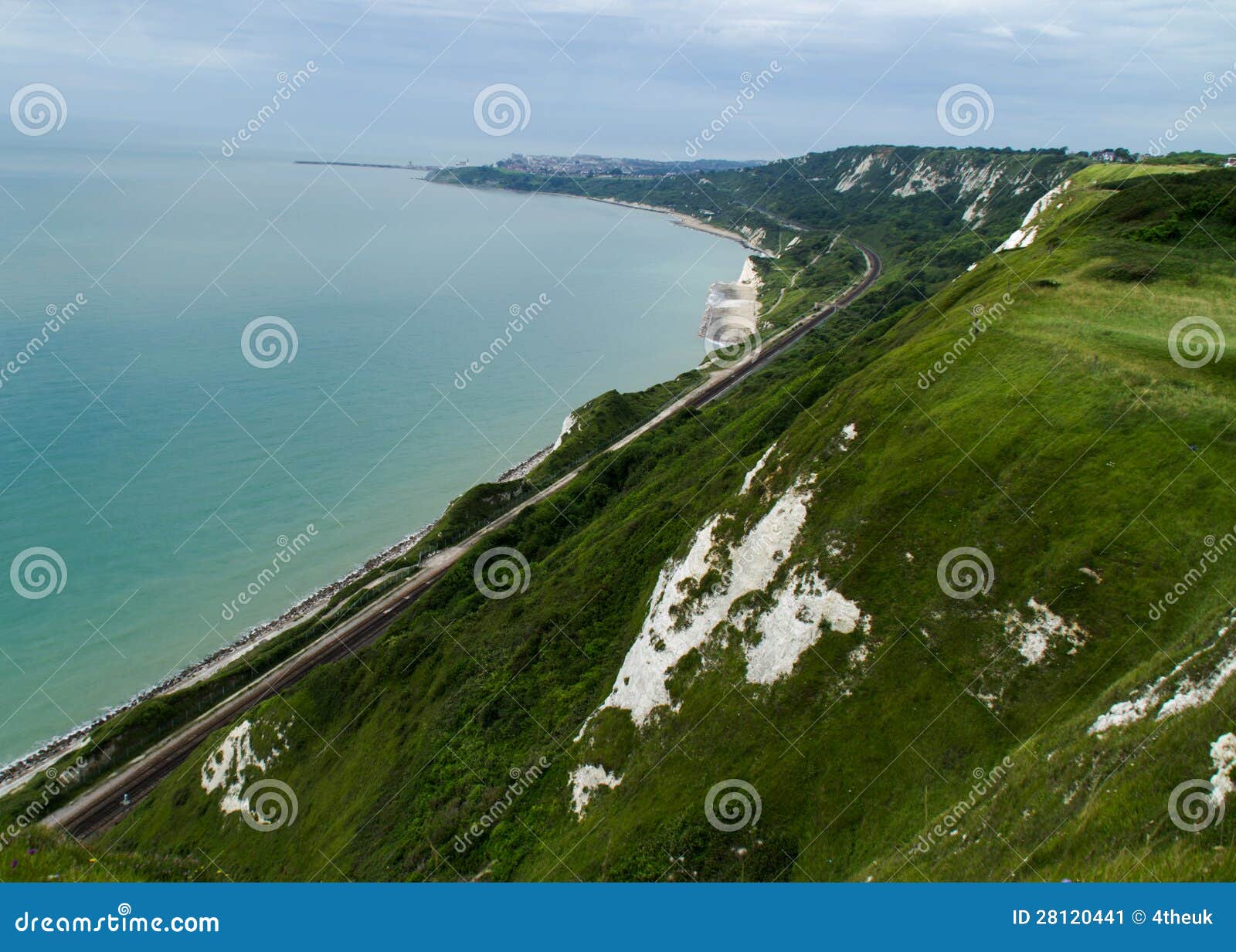 Kent Coastline between Dover and Folkestone Stock Image - Image of ...