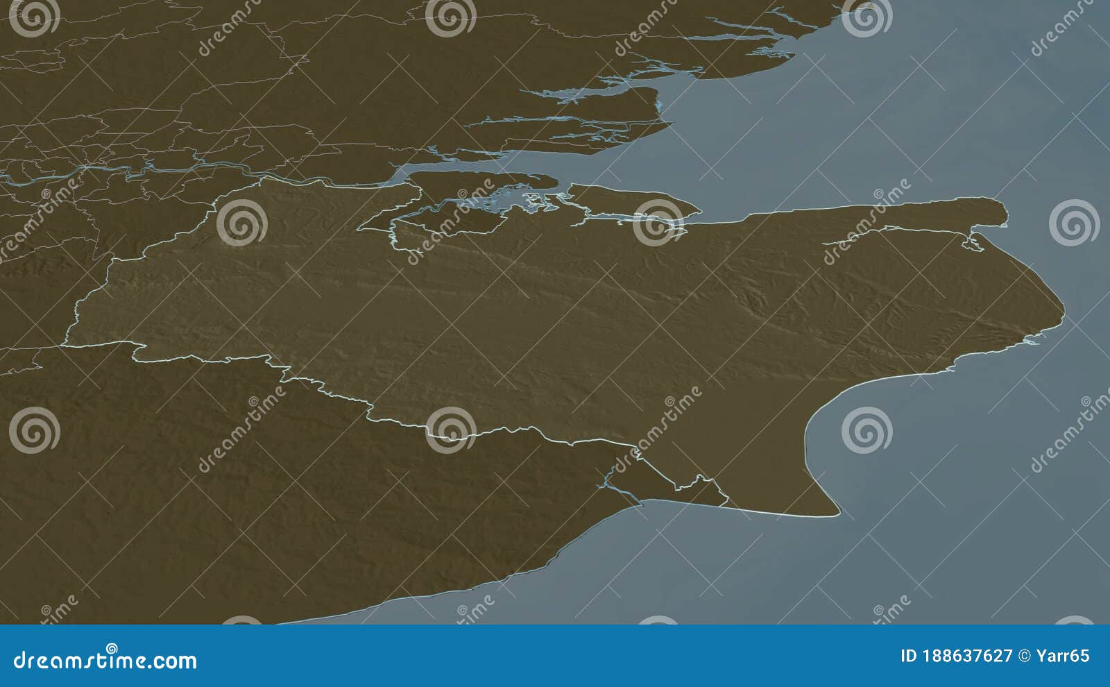 Kent, England - Outlined. Administrative Stock Illustration ...