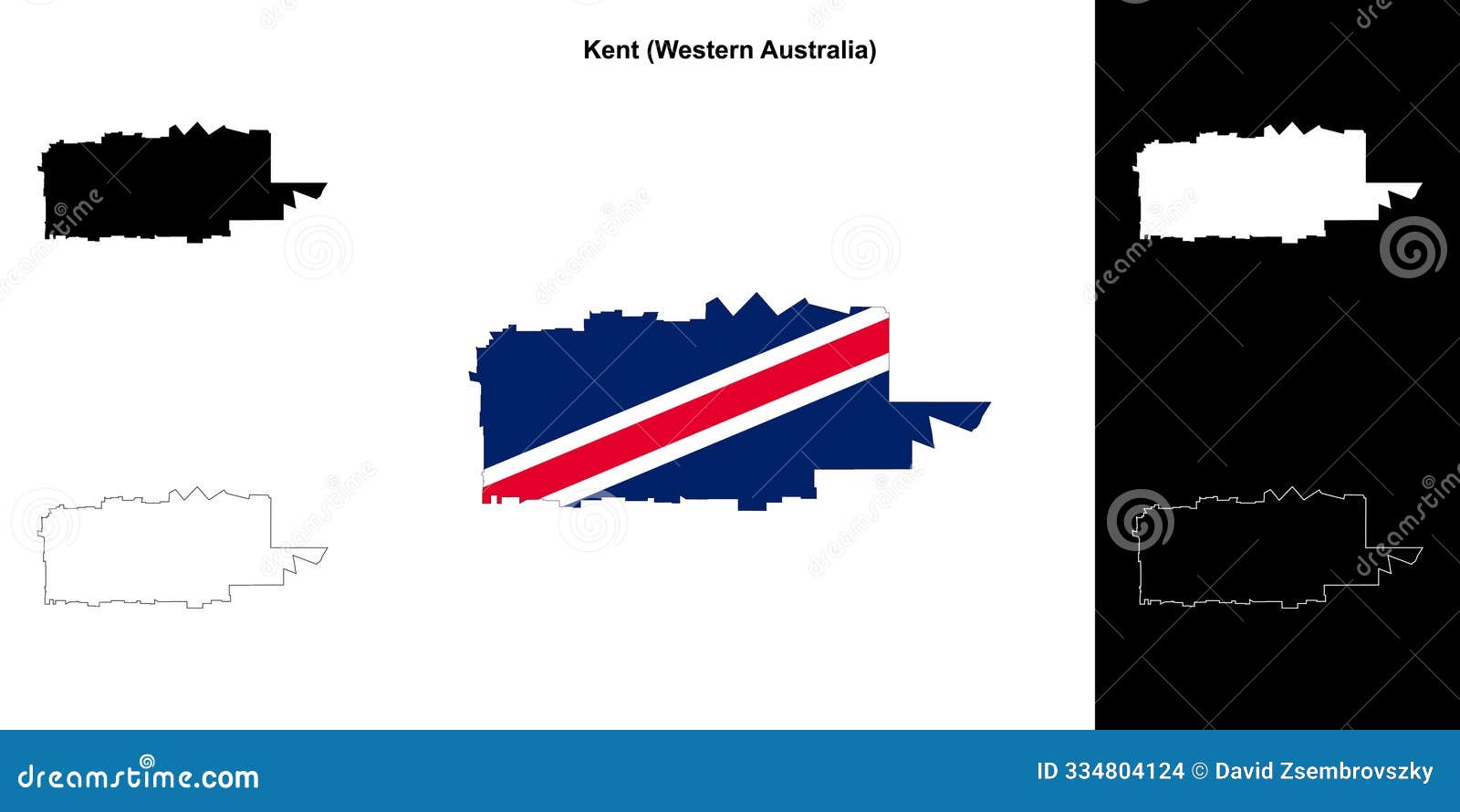 Kent outline map stock illustration. Illustration of detailed - 334804124