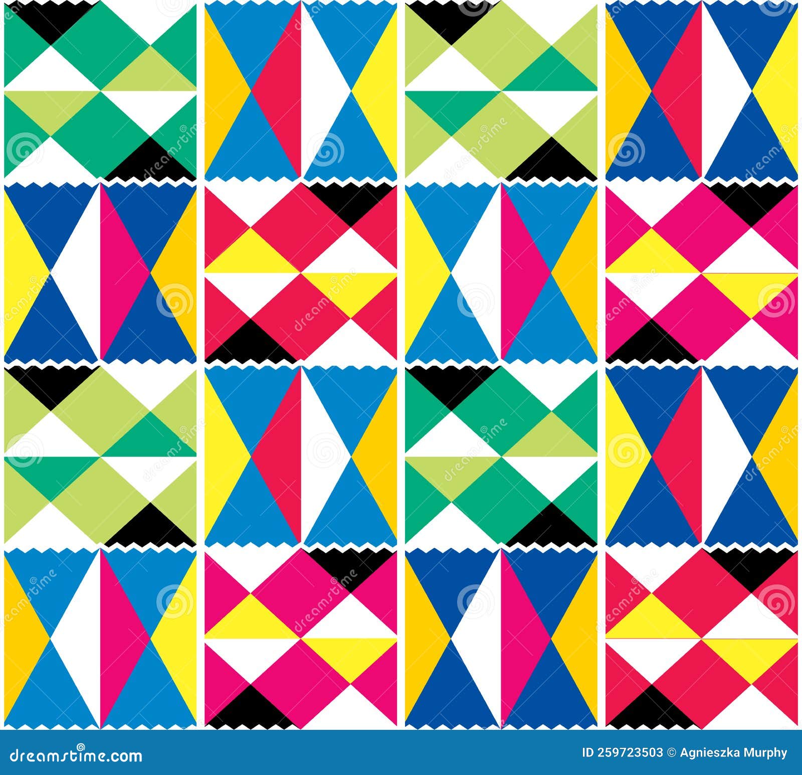 Kente African Tribal Vector Seamless Textile Geometric Pattern with ...