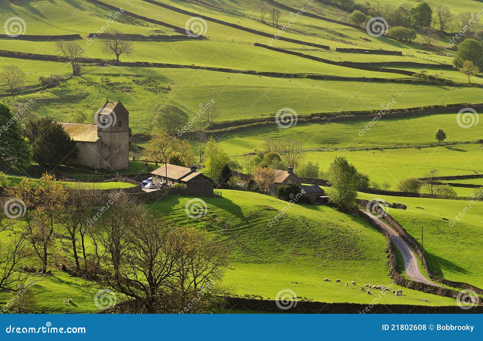 Kentmere valley, Cumbria stock photo. Image of fields - 21802608