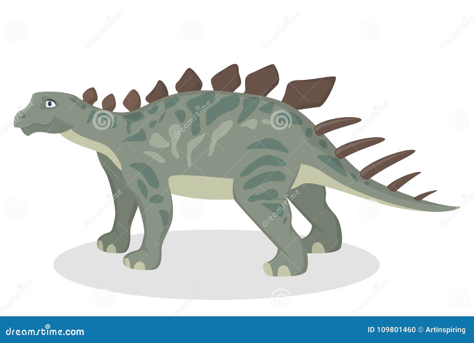 Kentrosaurus Icon, Cartoon Style Vector Illustration | CartoonDealer ...