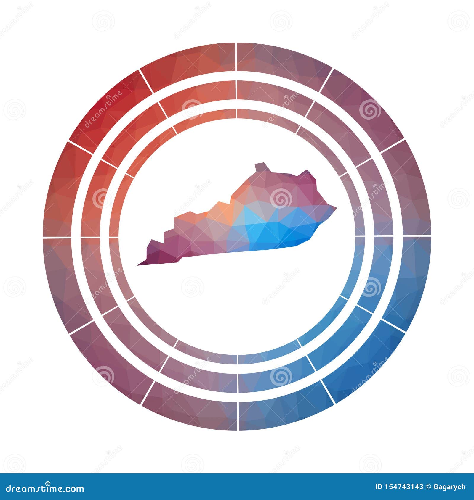 Kentucky badge. stock vector. Illustration of concept - 154743143