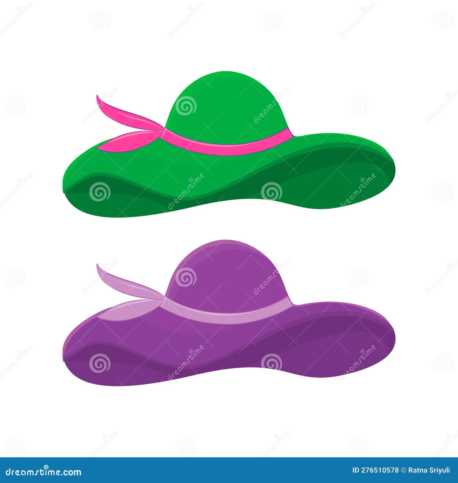 Kentucky Derby Hats Design Vector Flat Isolated Illustration Stock ...