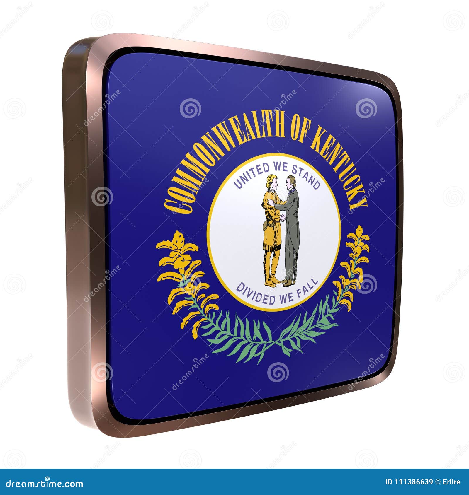 Kentucky flag icon stock illustration. Illustration of rendering ...