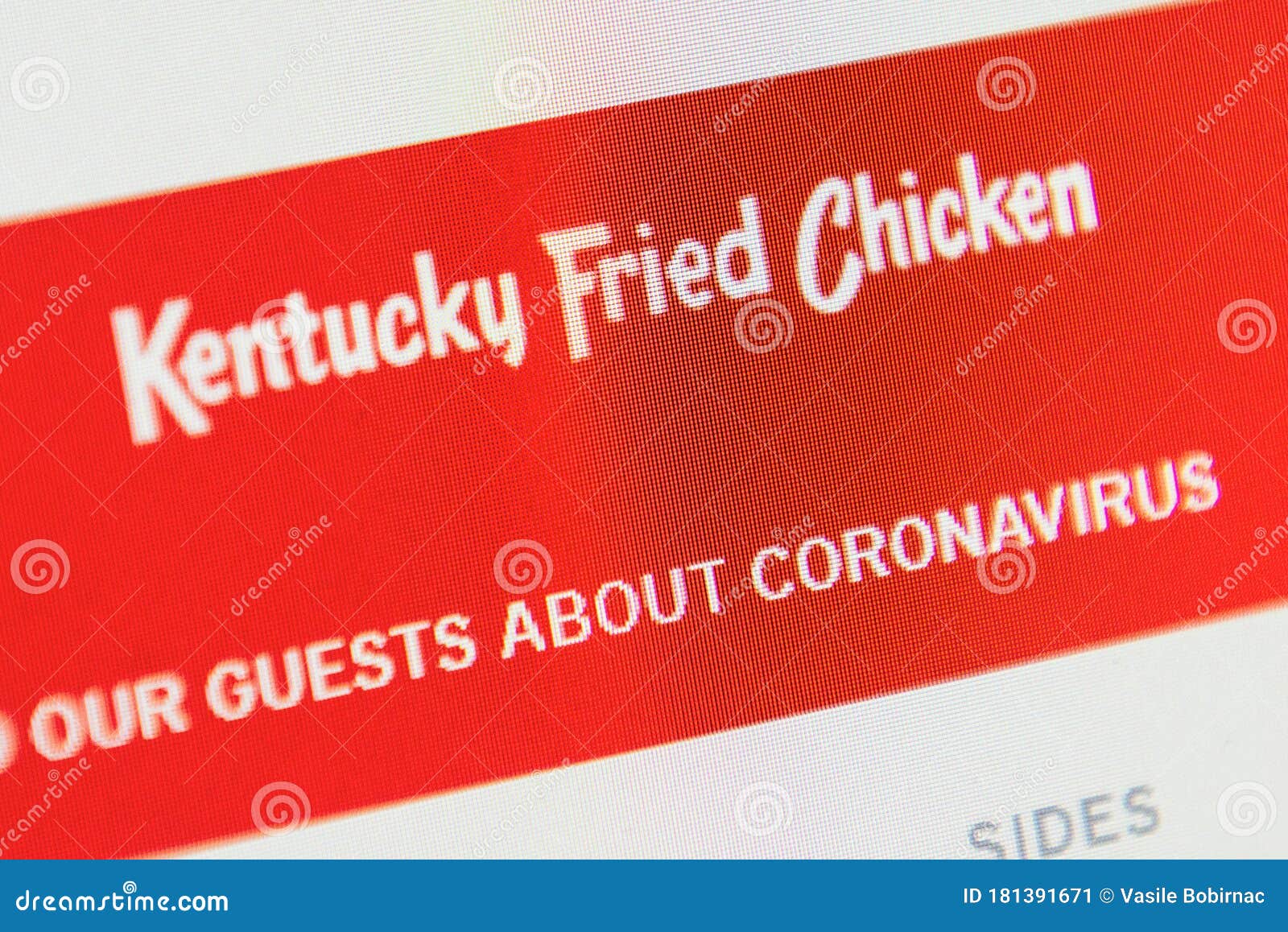 Kentucky Fried Chicken KFC Take Away Paper Food Bag With The Official ...