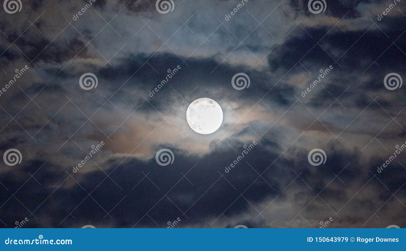 Kentucky Full Moon on a Stormy Night Stock Image - Image of storming ...