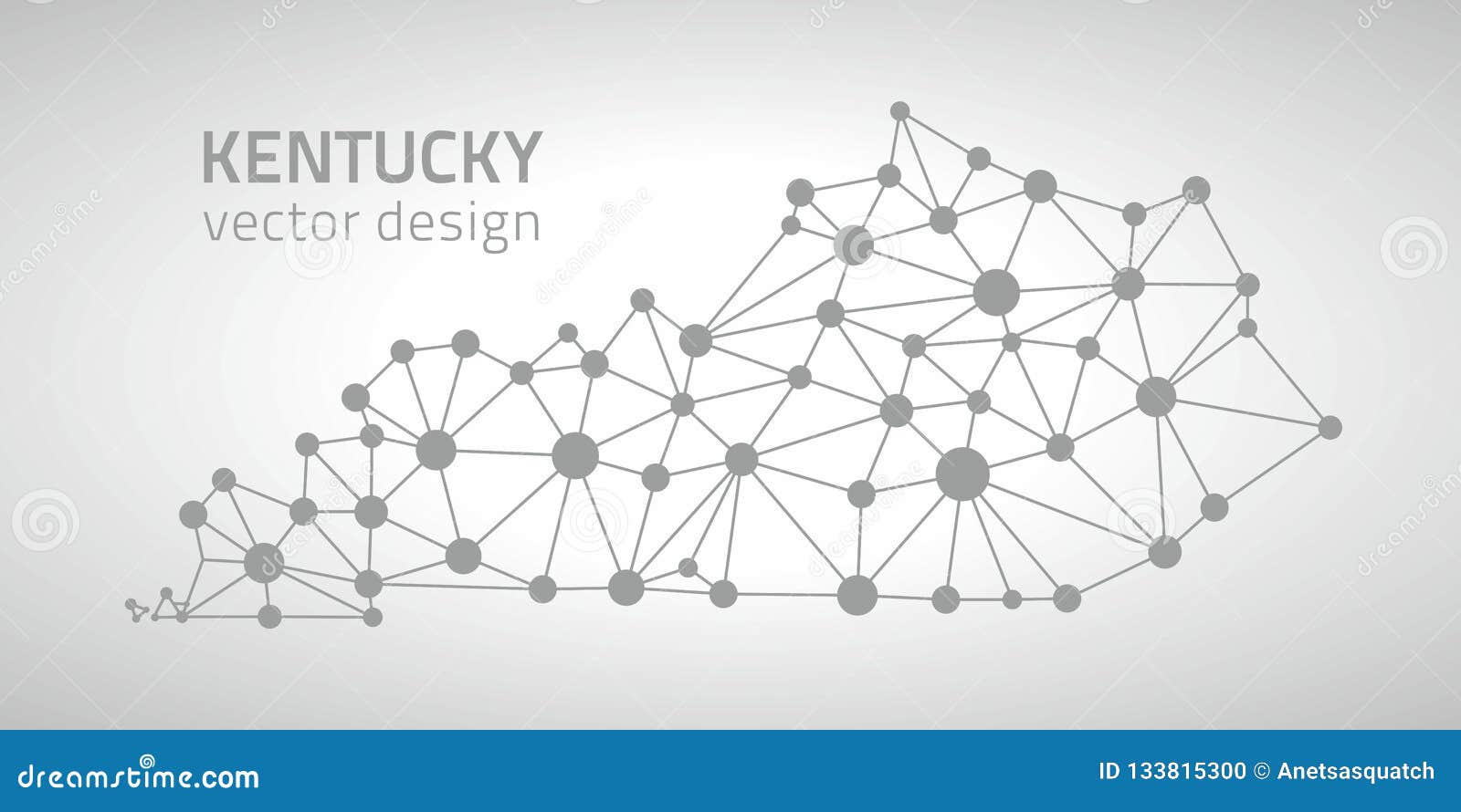 Kentucky Outline Map State Shape USA America Borders Stock Photo ...