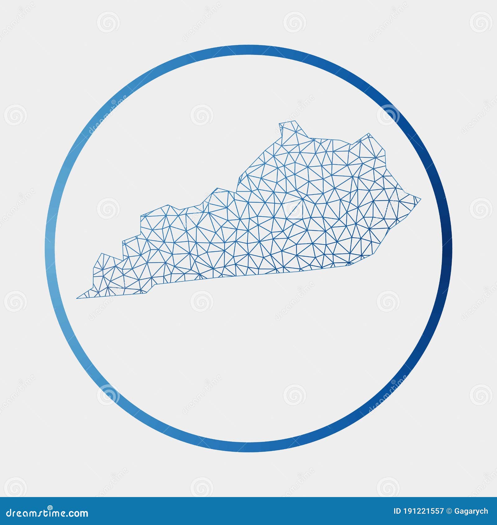 Kentucky icon. stock vector. Illustration of polygon - 191221557