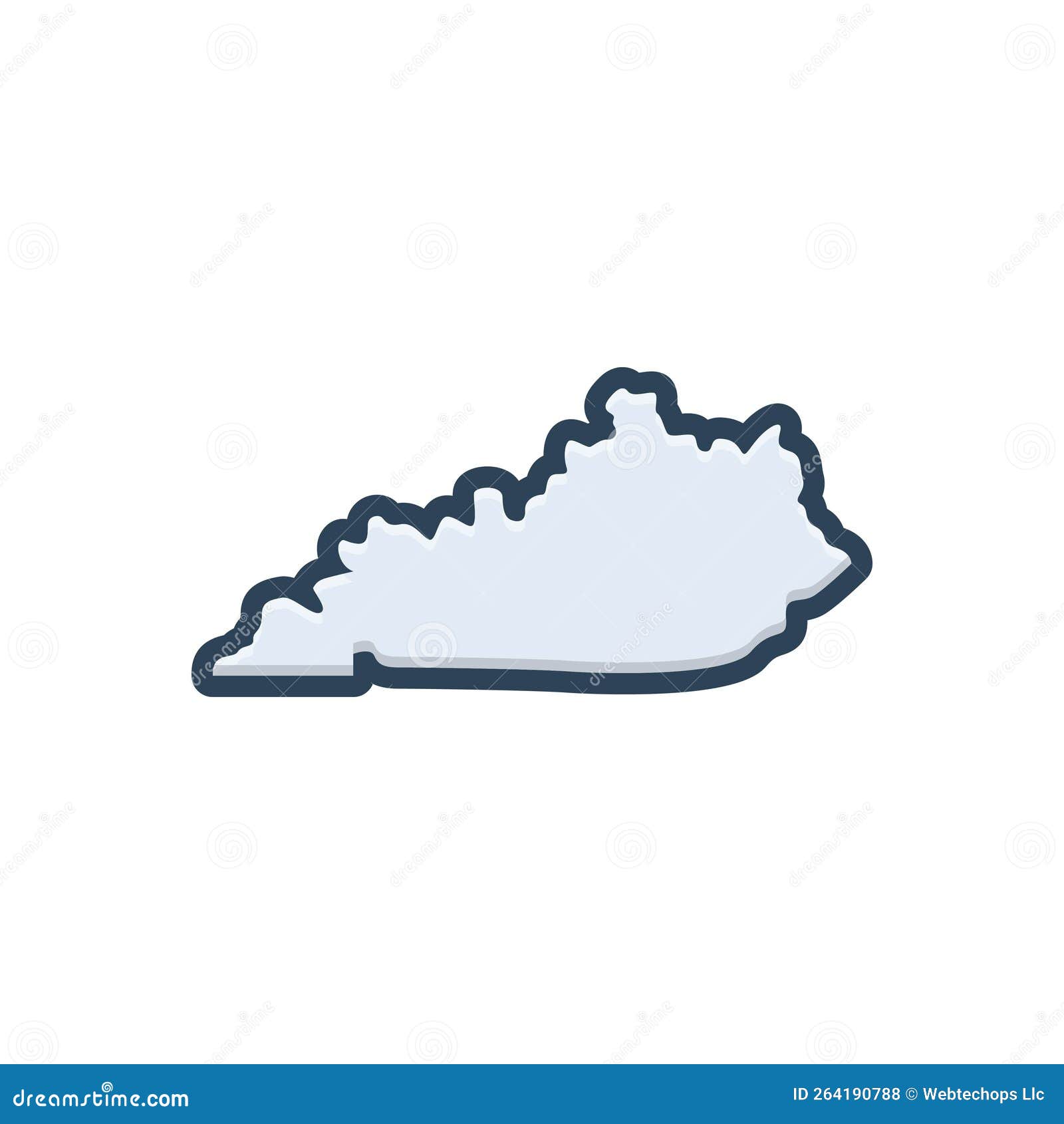 Color Illustration Icon for Kentucky, State and Outline Stock ...
