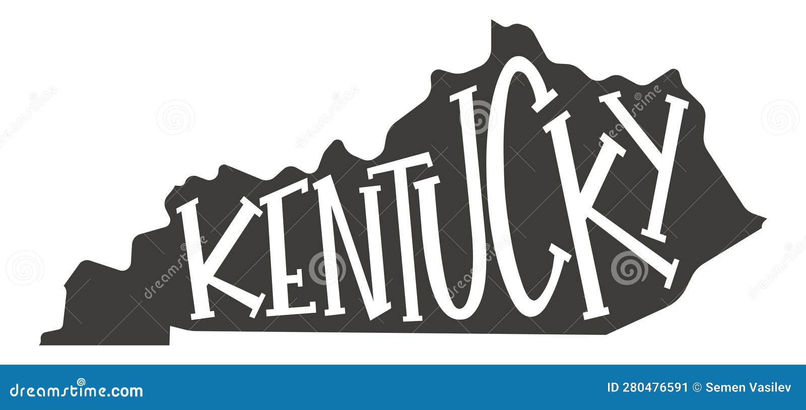 Kentucky Map Silhouette. Royalty-Free Cartoon | CartoonDealer.com ...