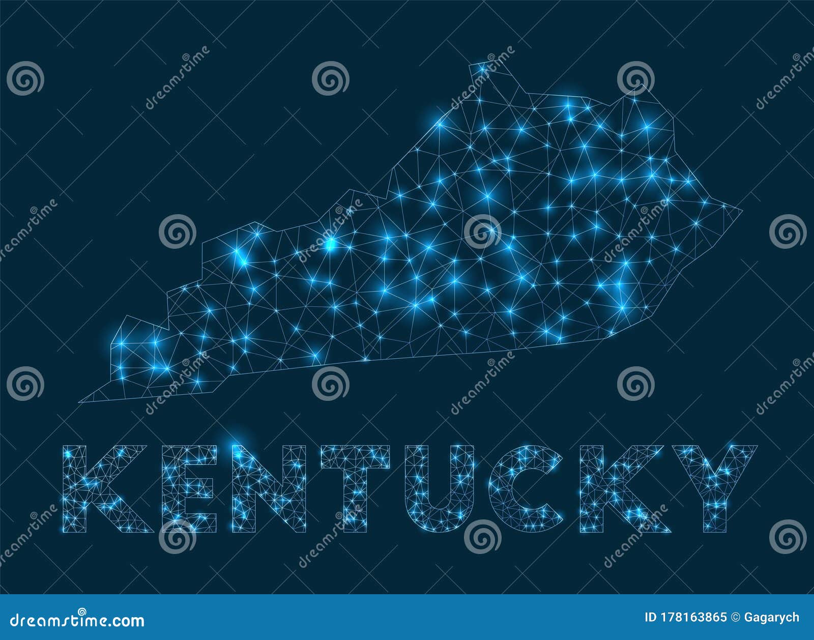 Kentucky network map. stock vector. Illustration of design - 178163865