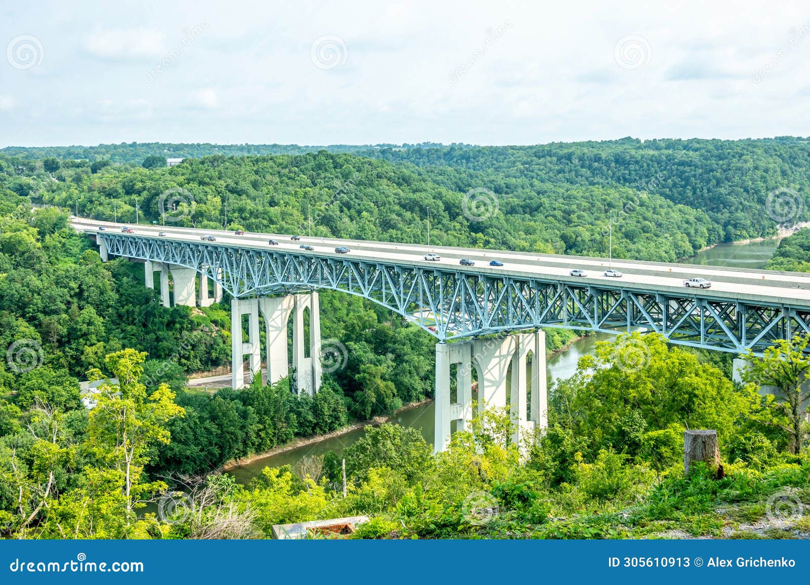 Kentucky River and Clays Ferry Interstate Bridge Overlook Stock Image ...
