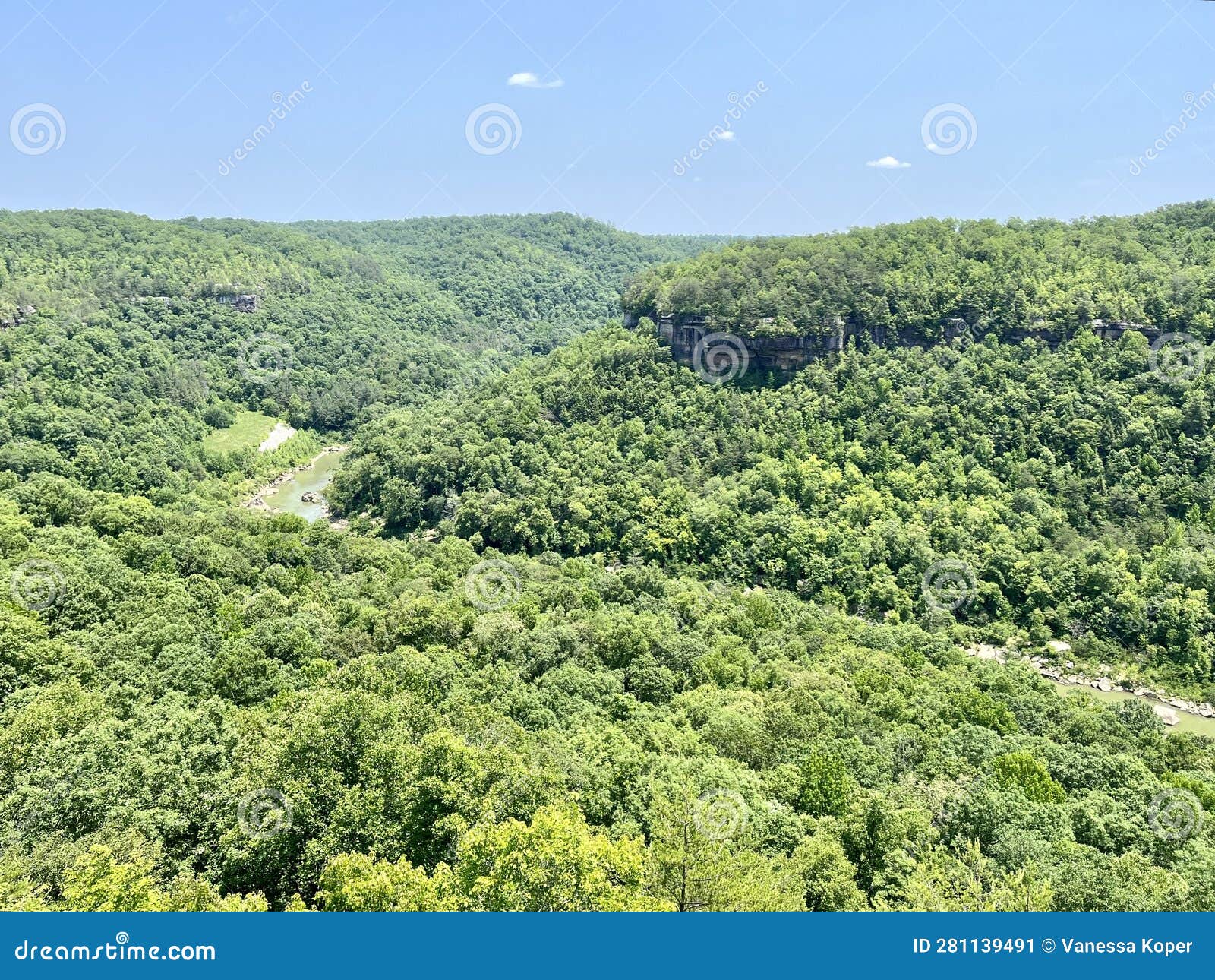 View from the Overlook in Big South Fork National Recreation Area Stock ...