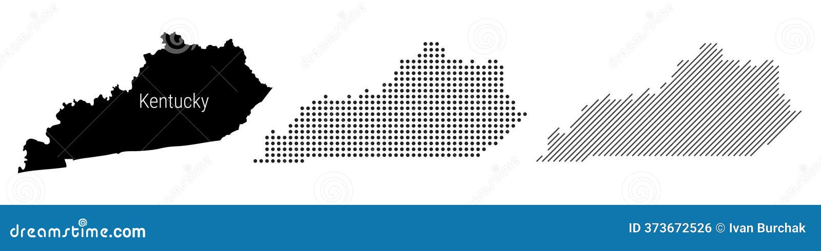 Kentucky - Detailed Editable Political Map. Vector Illustration ...