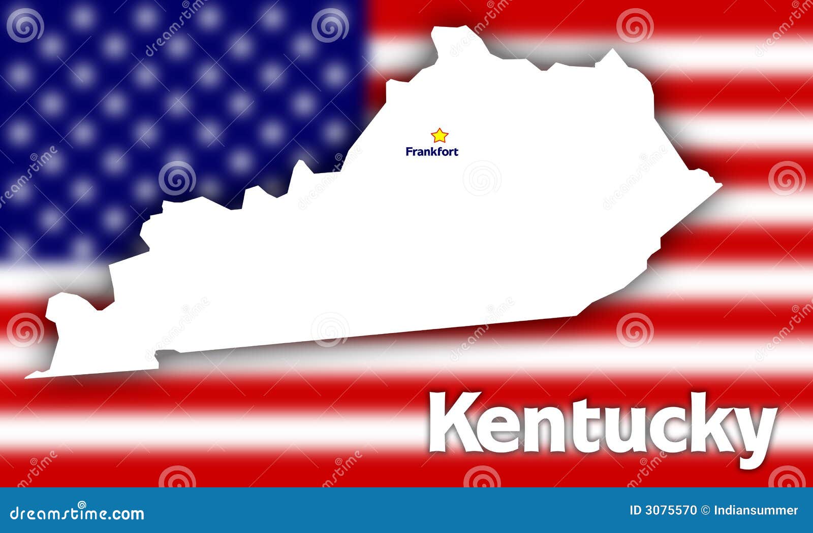 Kentucky state contour stock illustration. Illustration of political ...