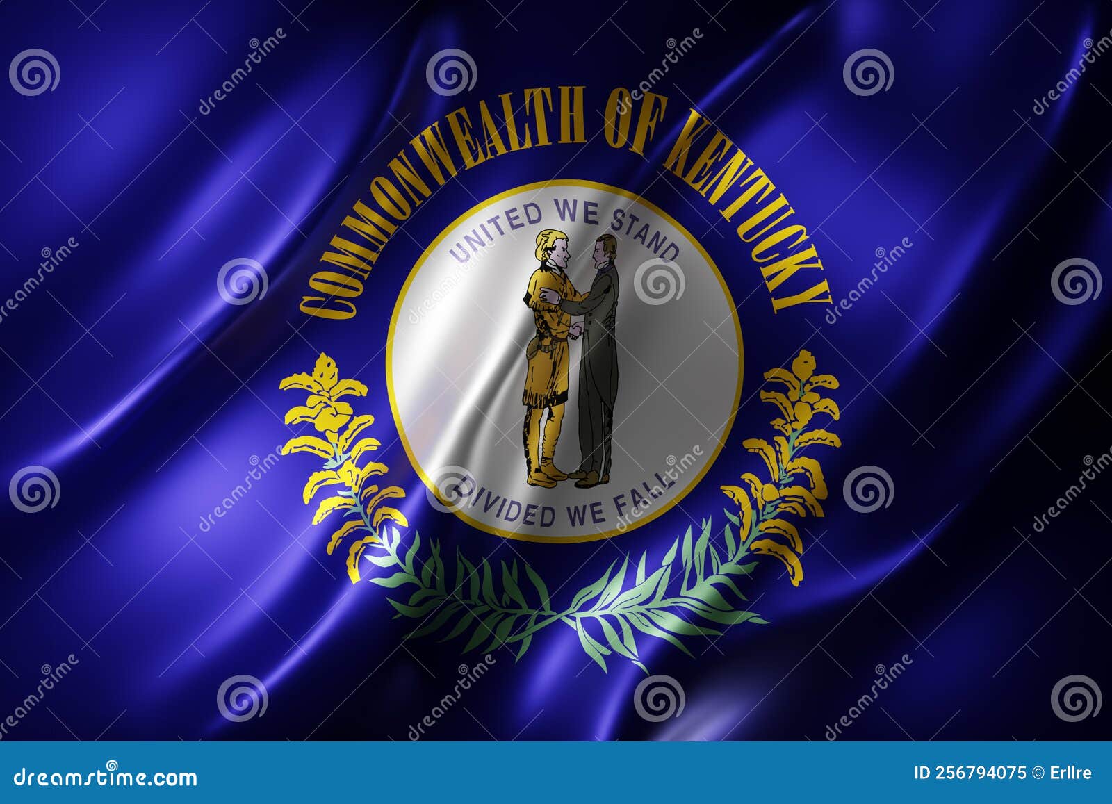 Kentucky State flag stock illustration. Illustration of emblem - 256794075