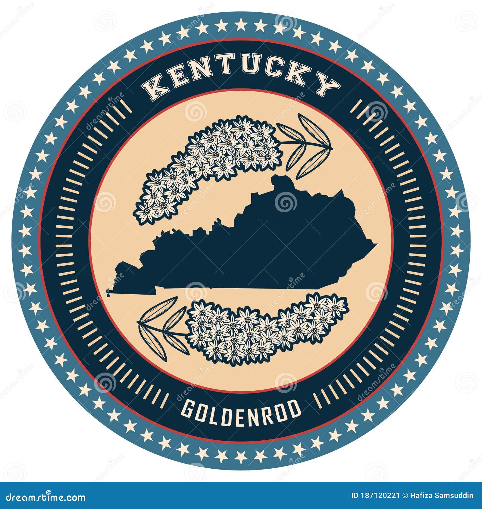 Kentucky State Label. Vector Illustration Decorative Design Stock ...