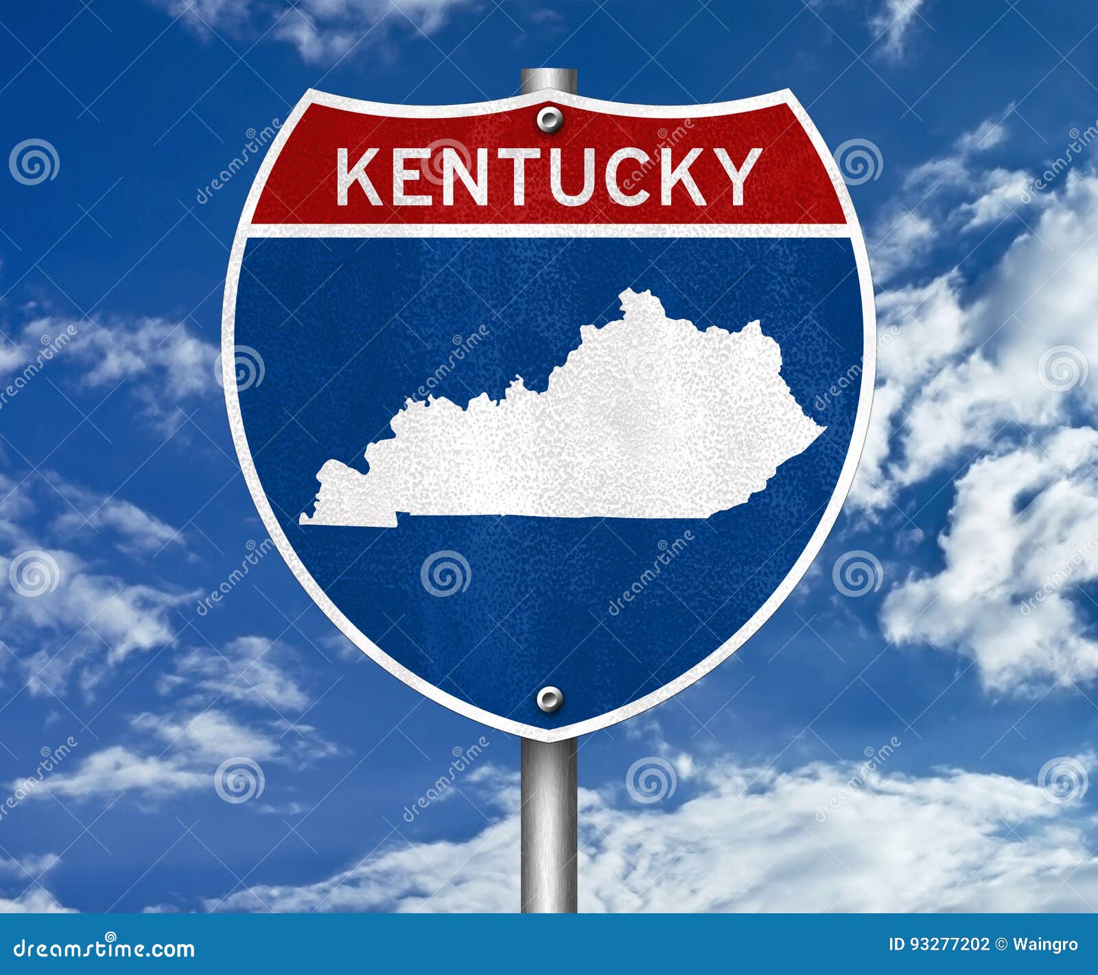 Kentucky state map stock photo. Image of state, symbol - 93277202