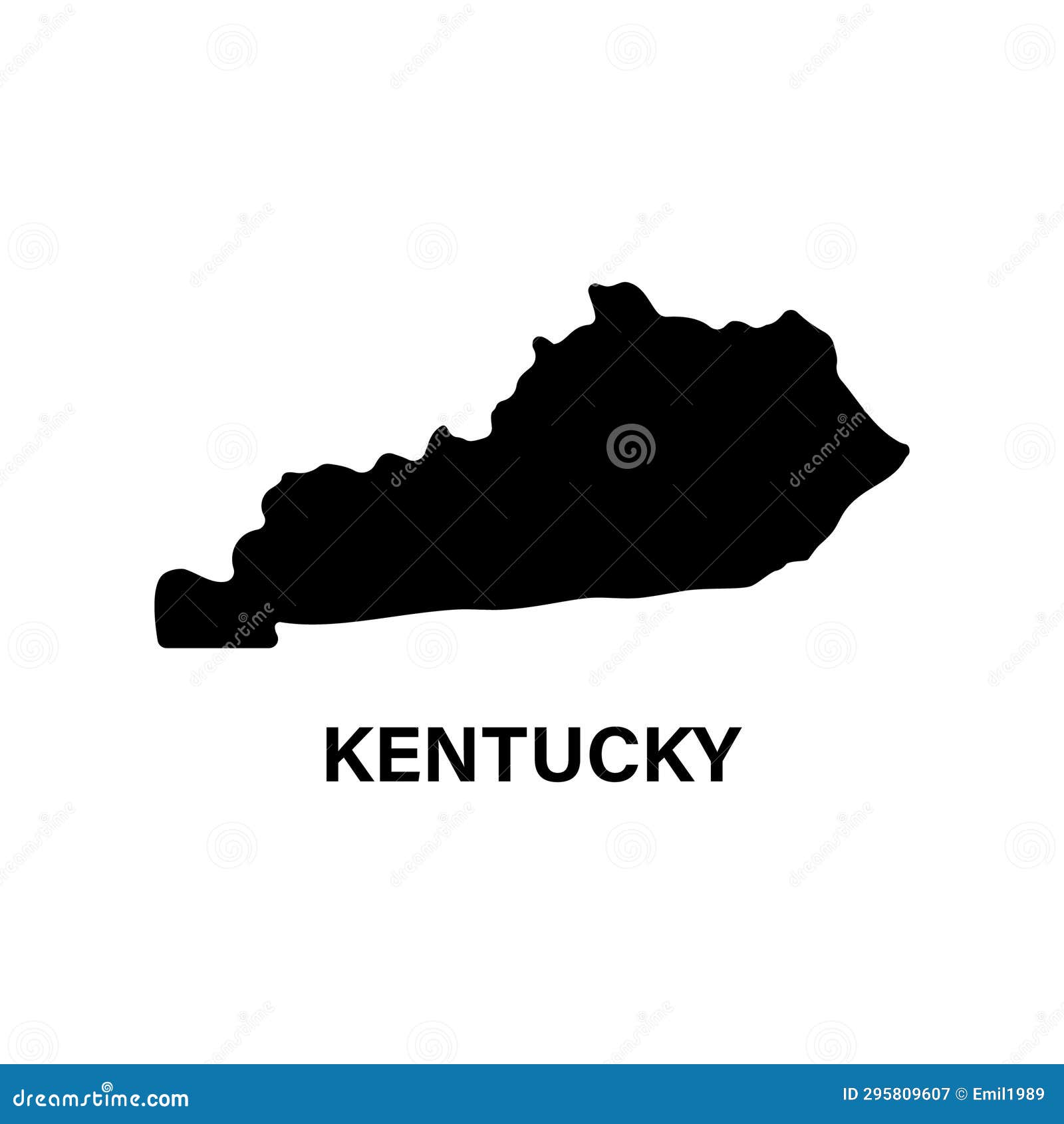 Kentucky State Map Silhouette Icon. Stock Vector - Illustration of home ...
