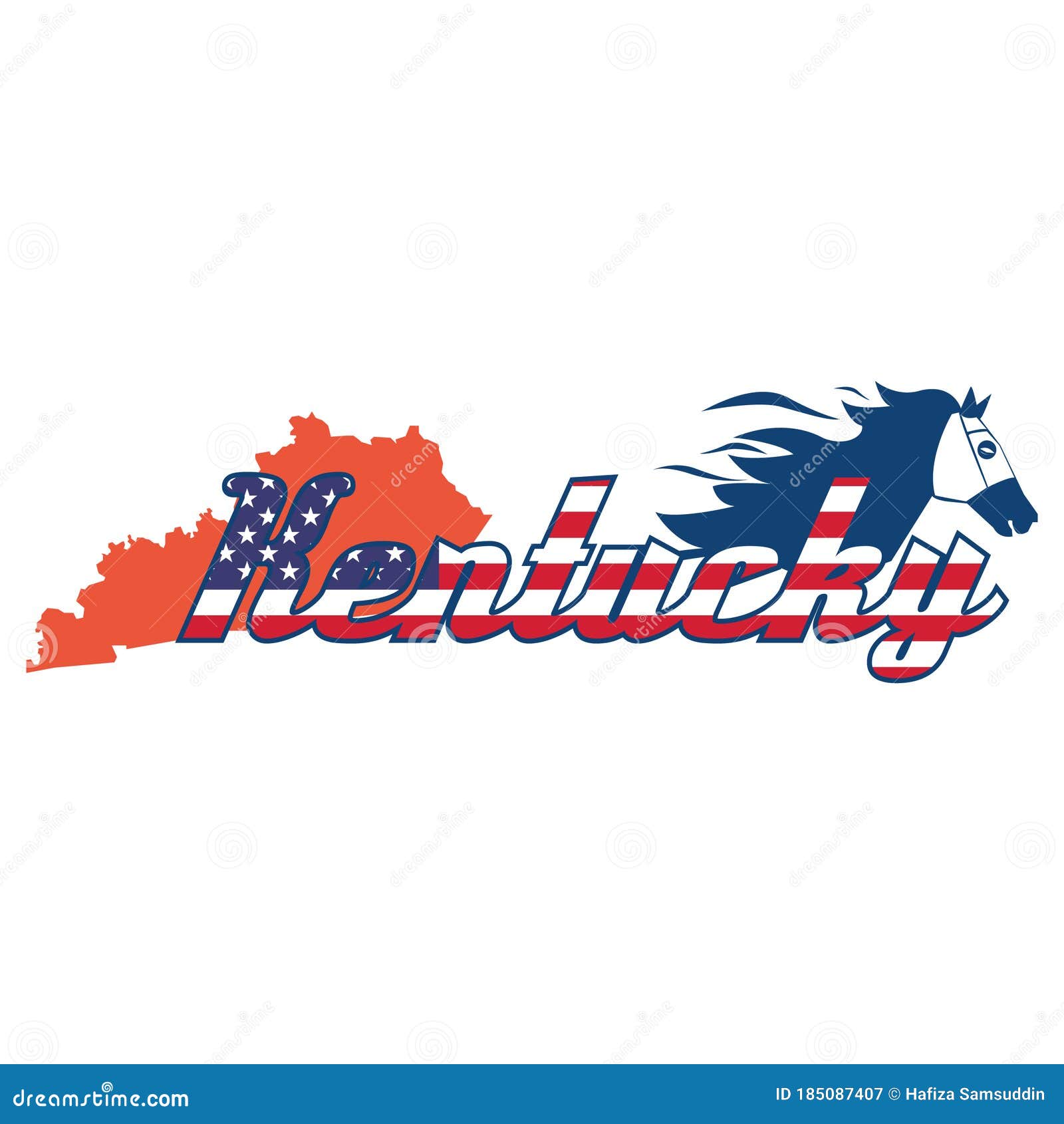 Kentucky State Map. Vector Illustration Decorative Design Stock Vector ...