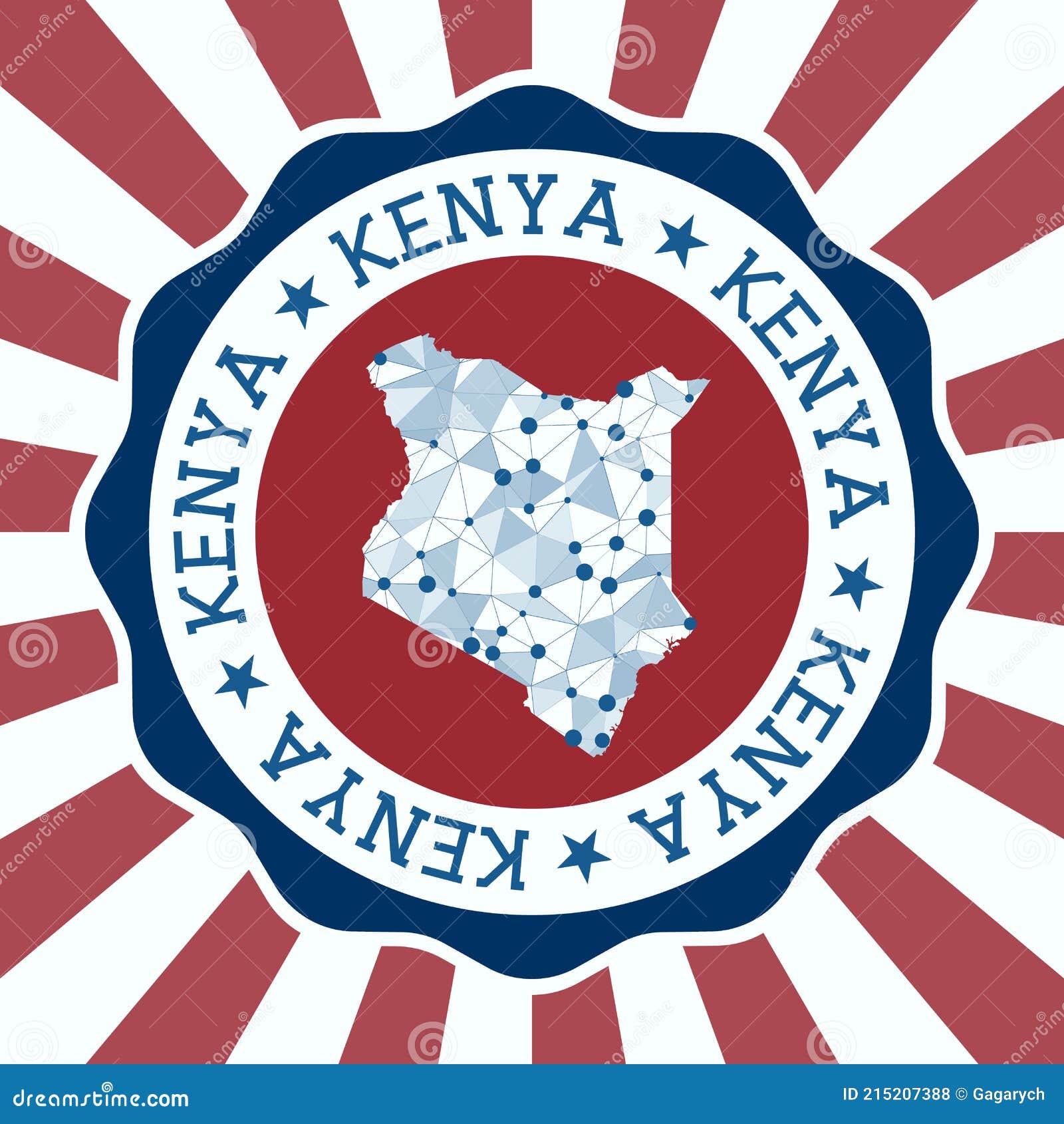Kenya Badge. stock vector. Illustration of kenya, futuristic - 215207388