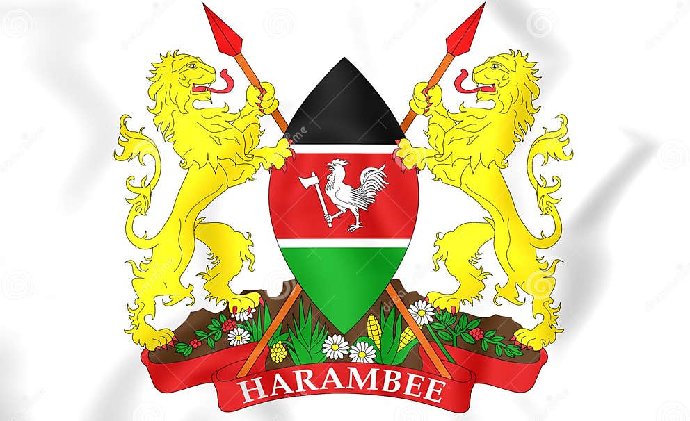 Kenya Coat of Arms stock illustration. Illustration of national - 83940295
