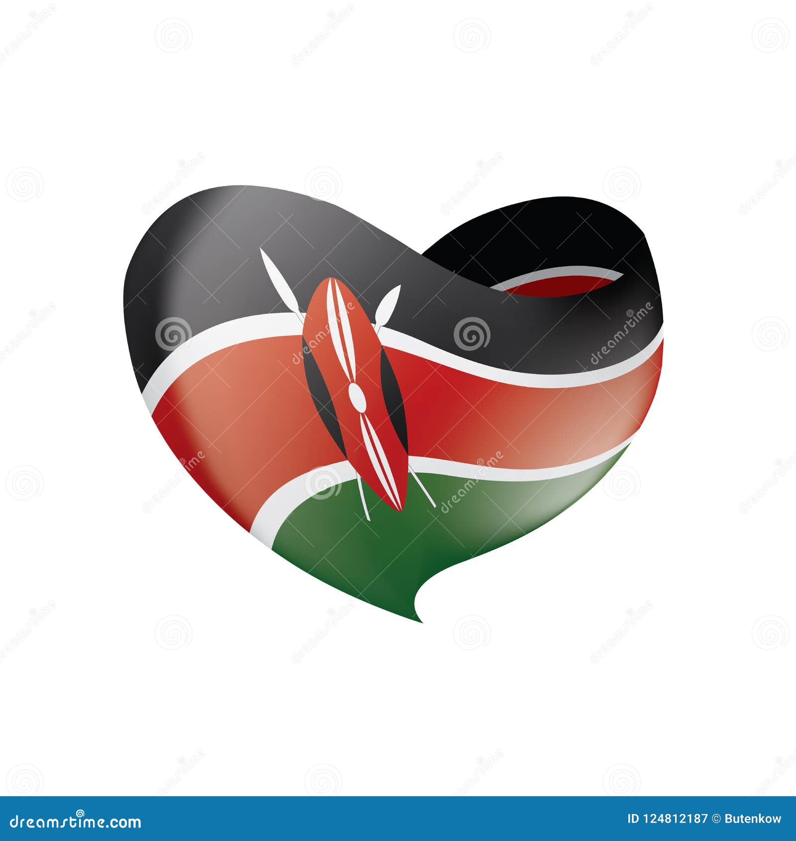 Kenya Flag, Vector Illustration Stock Illustration - Illustration of ...