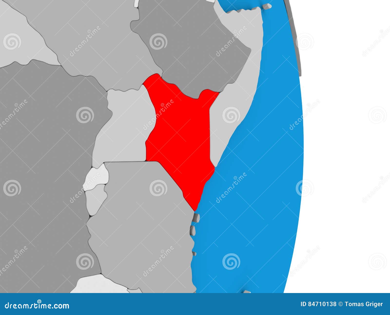 Kenya on globe stock illustration. Illustration of national - 84710138