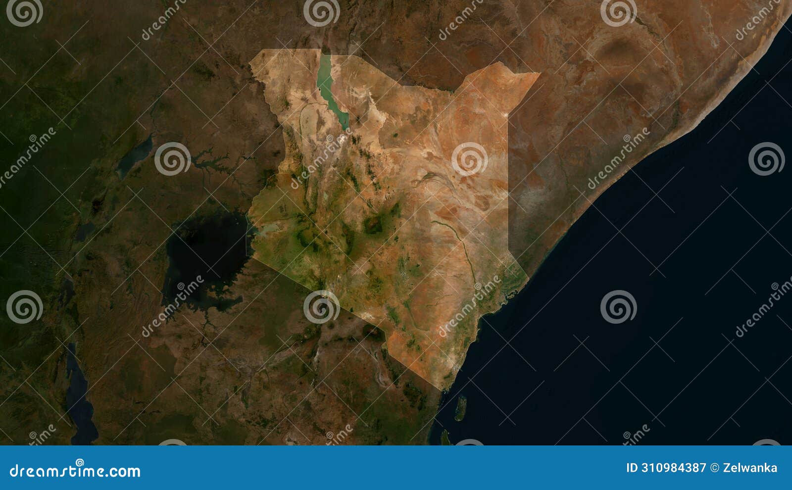 Kenya Highlighted. Low-res Satellite Stock Illustration - Illustration ... Kenya Highlighted. Low-res Satellite Stock Illustration - Illustration ...