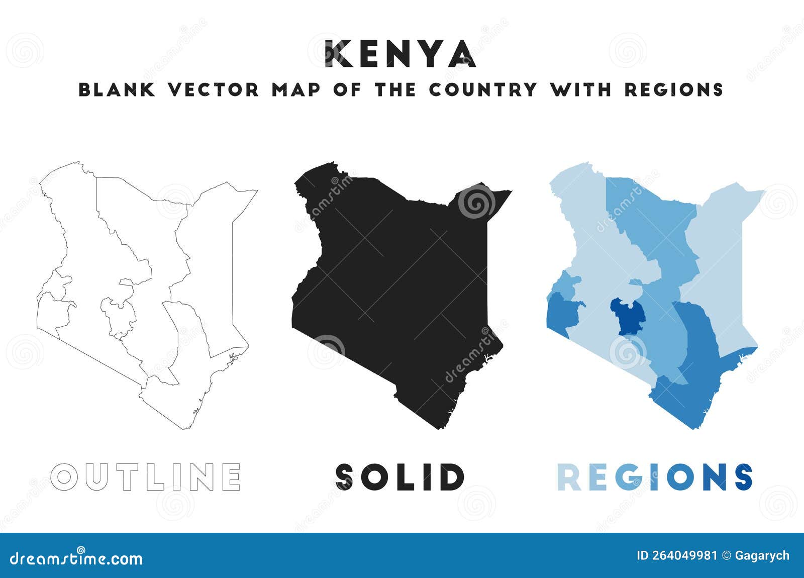 Kenya map. stock vector. Illustration of high, design - 264049981
