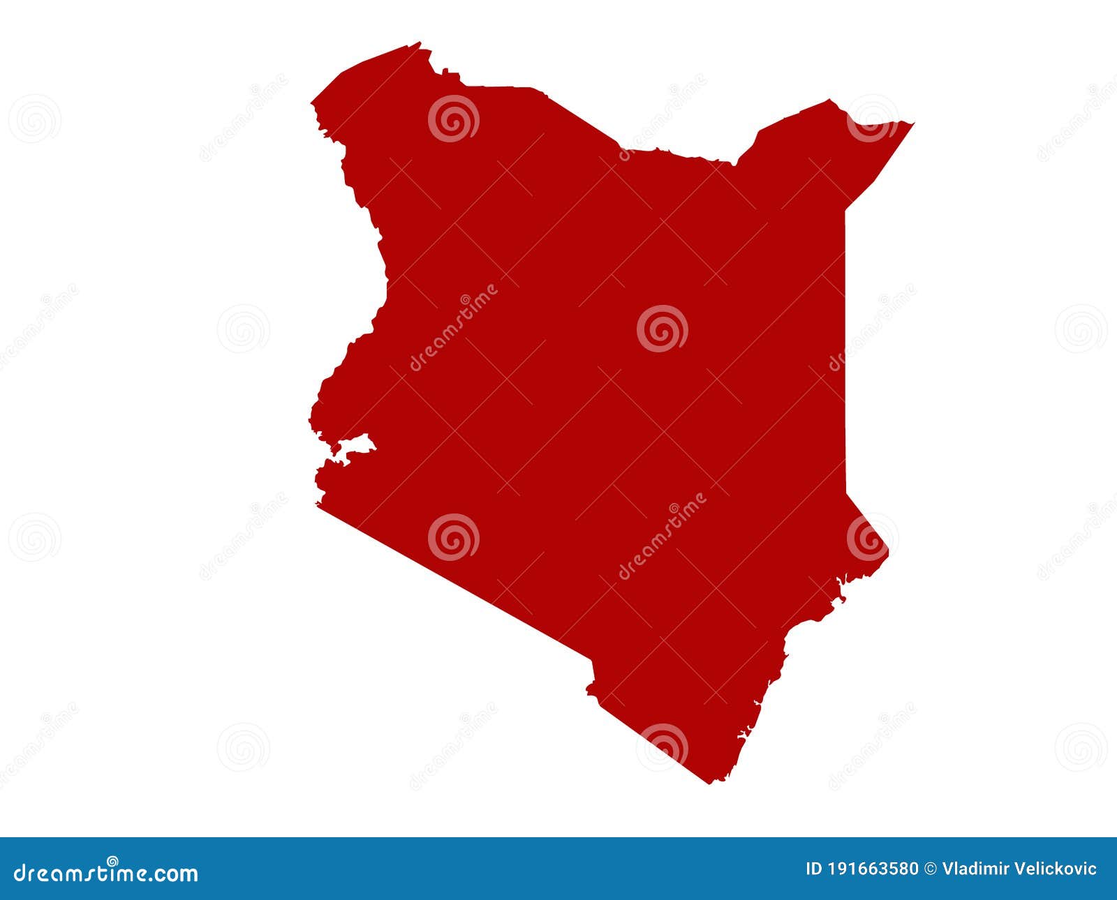 Kenya Map - State of the Republic of Kenya Stock Illustration ...