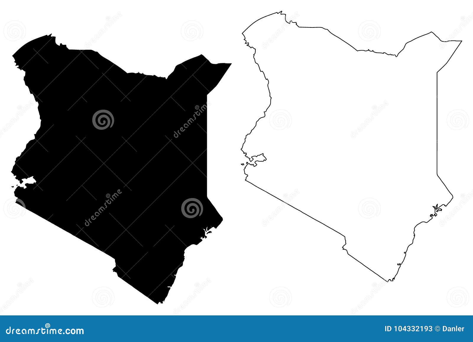 Kenya map vector stock vector. Illustration of banner - 104332193
