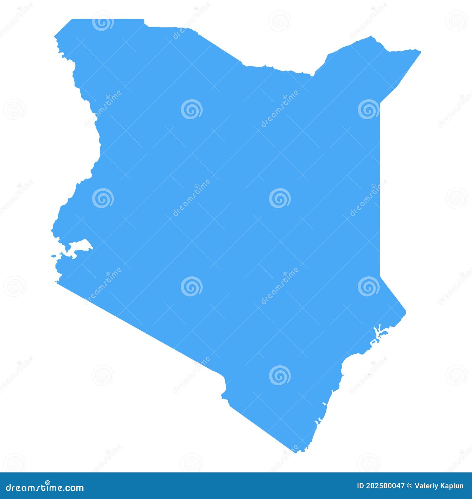 Kenya Map - Vector Solid Contour Stock Illustration - Illustration of ...