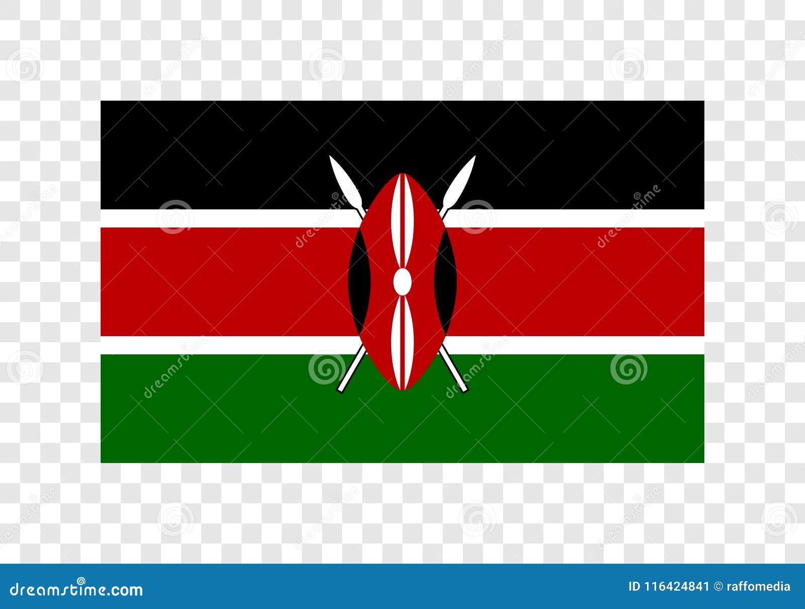 Kenya - National Flag stock illustration. Illustration of digital ...