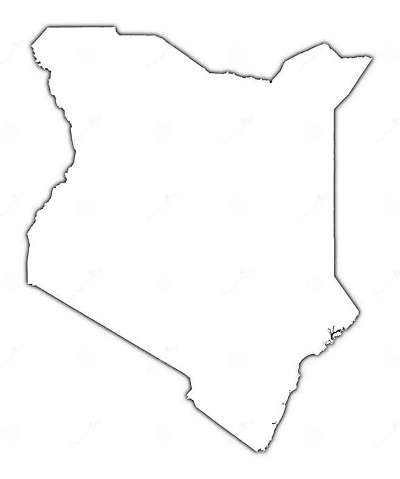 Kenya outline map stock illustration. Illustration of isolated - 4493238