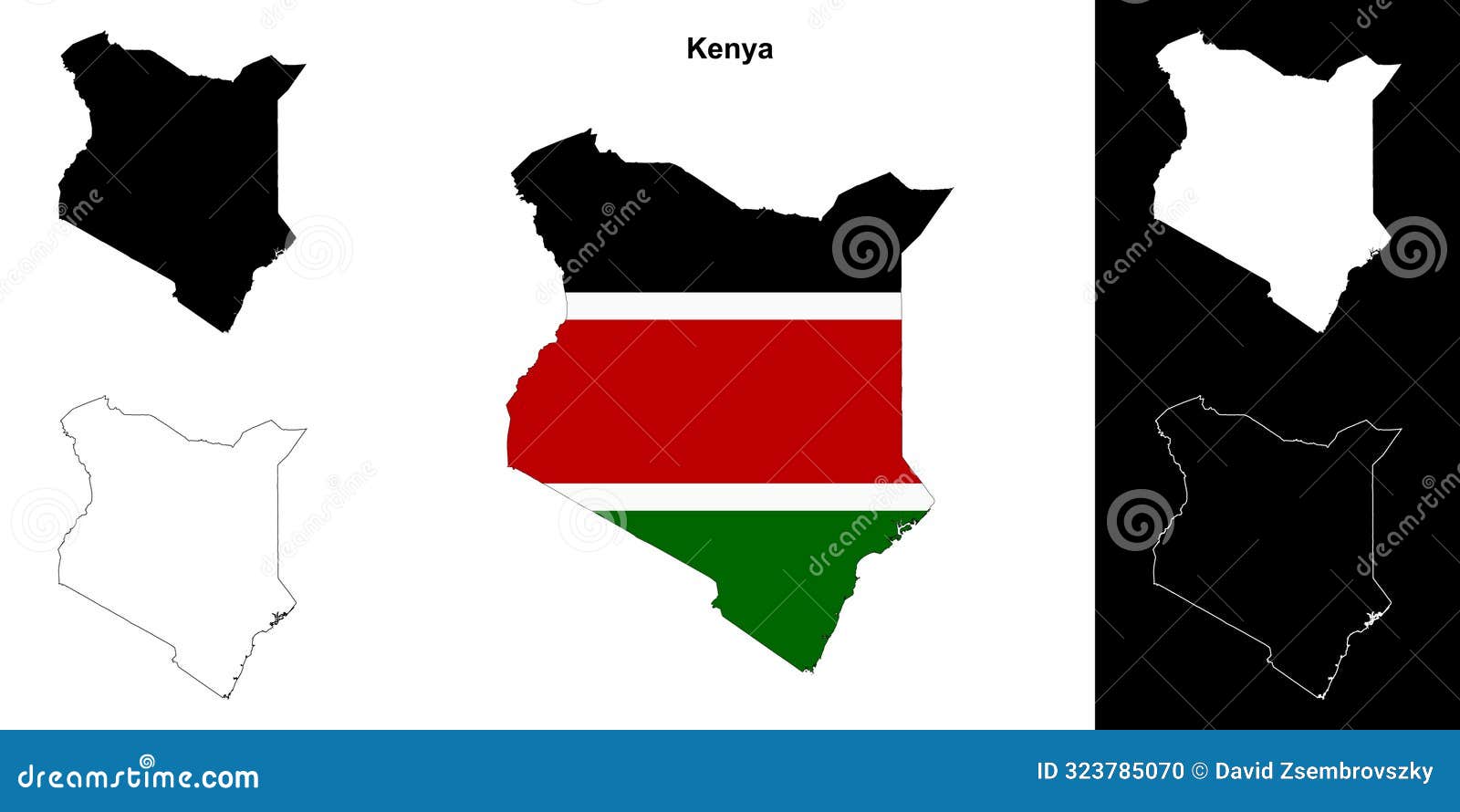 Blank Map Of Kenya. Counties Of Kenya Map. High Detailed Vector Map ...