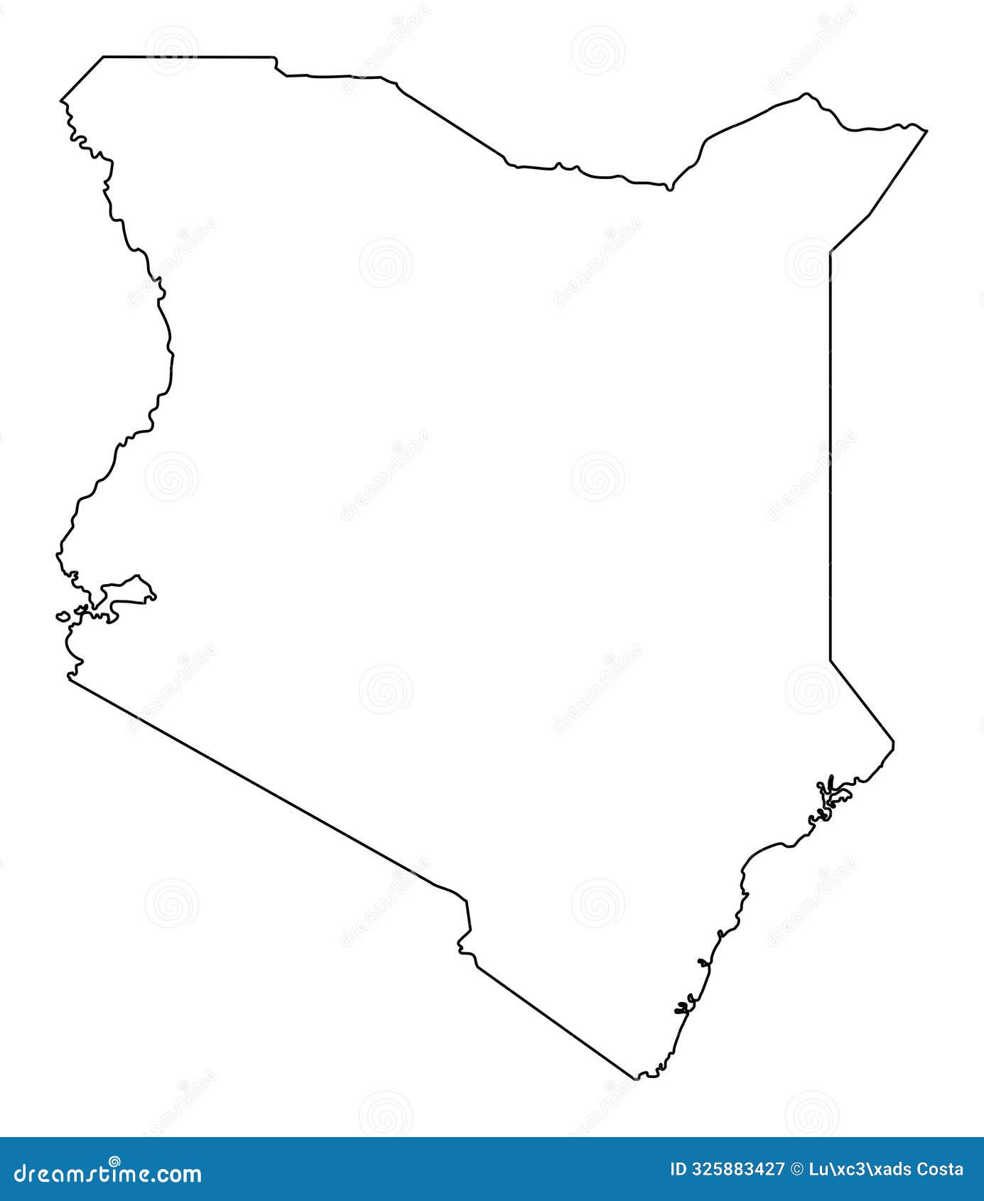 Kenya Outline Map Stock Photo | CartoonDealer.com #4493238