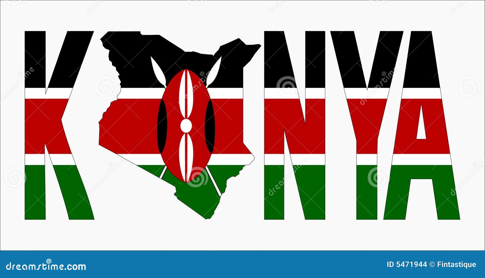 Kenya text with map stock vector. Illustration of silhouette - 5471944