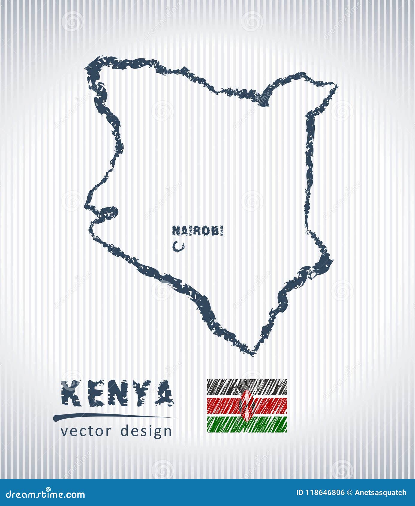 Kenya Vector Chalk Drawing Map Isolated on a White Background Stock ... Kenya Vector Chalk Drawing Map Isolated on a White Background Stock ...