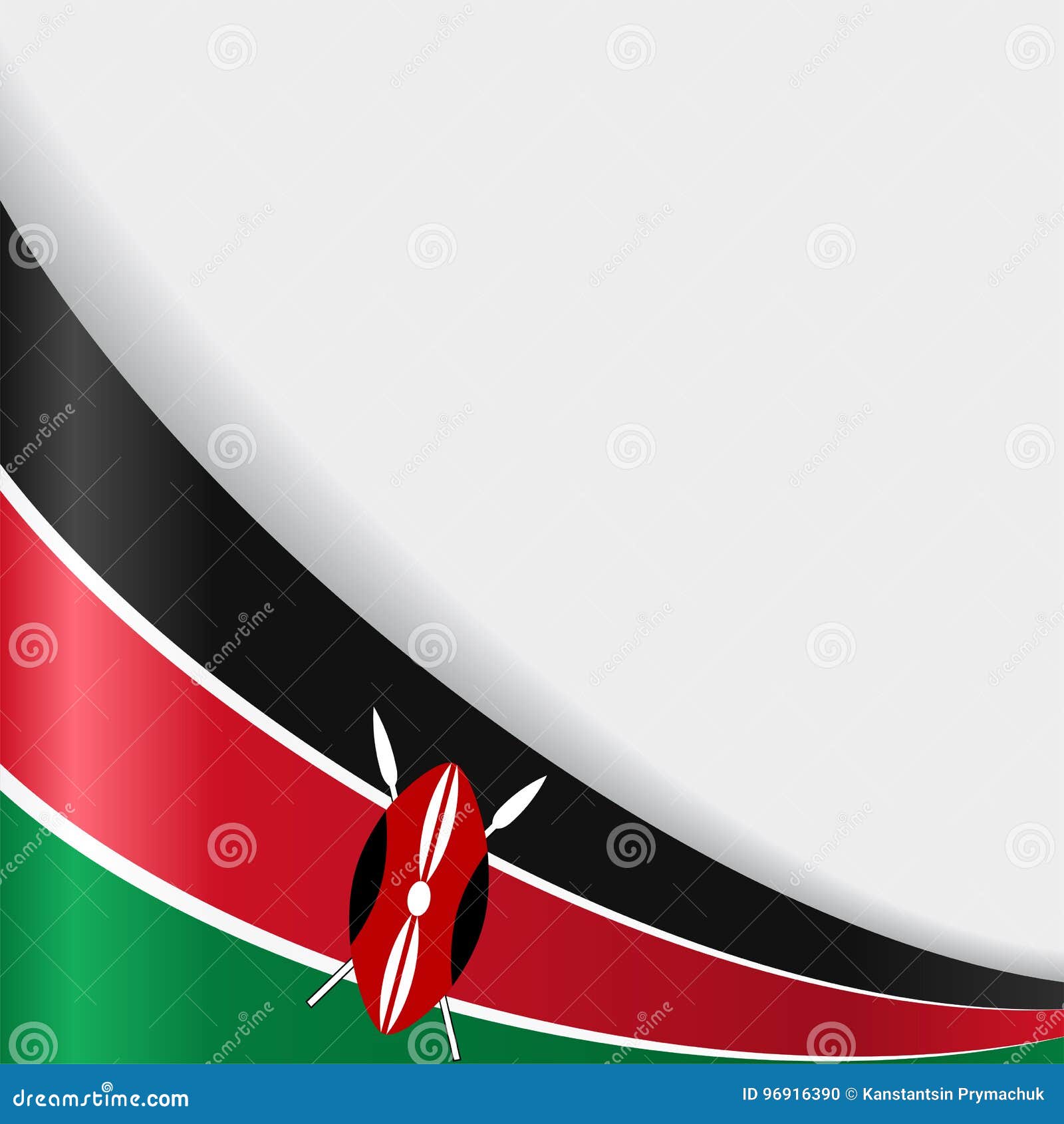 Kenyan Flag Stickers And Labels. Vector Illustration. | CartoonDealer ...