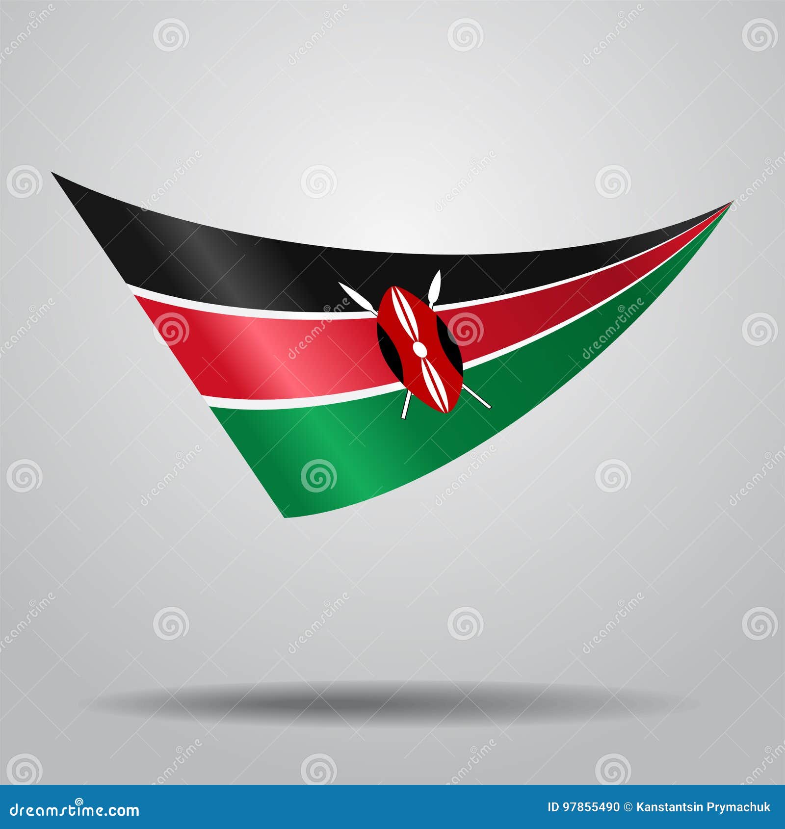 Kenyan Flag Stickers And Labels. Vector Illustration. | CartoonDealer ...