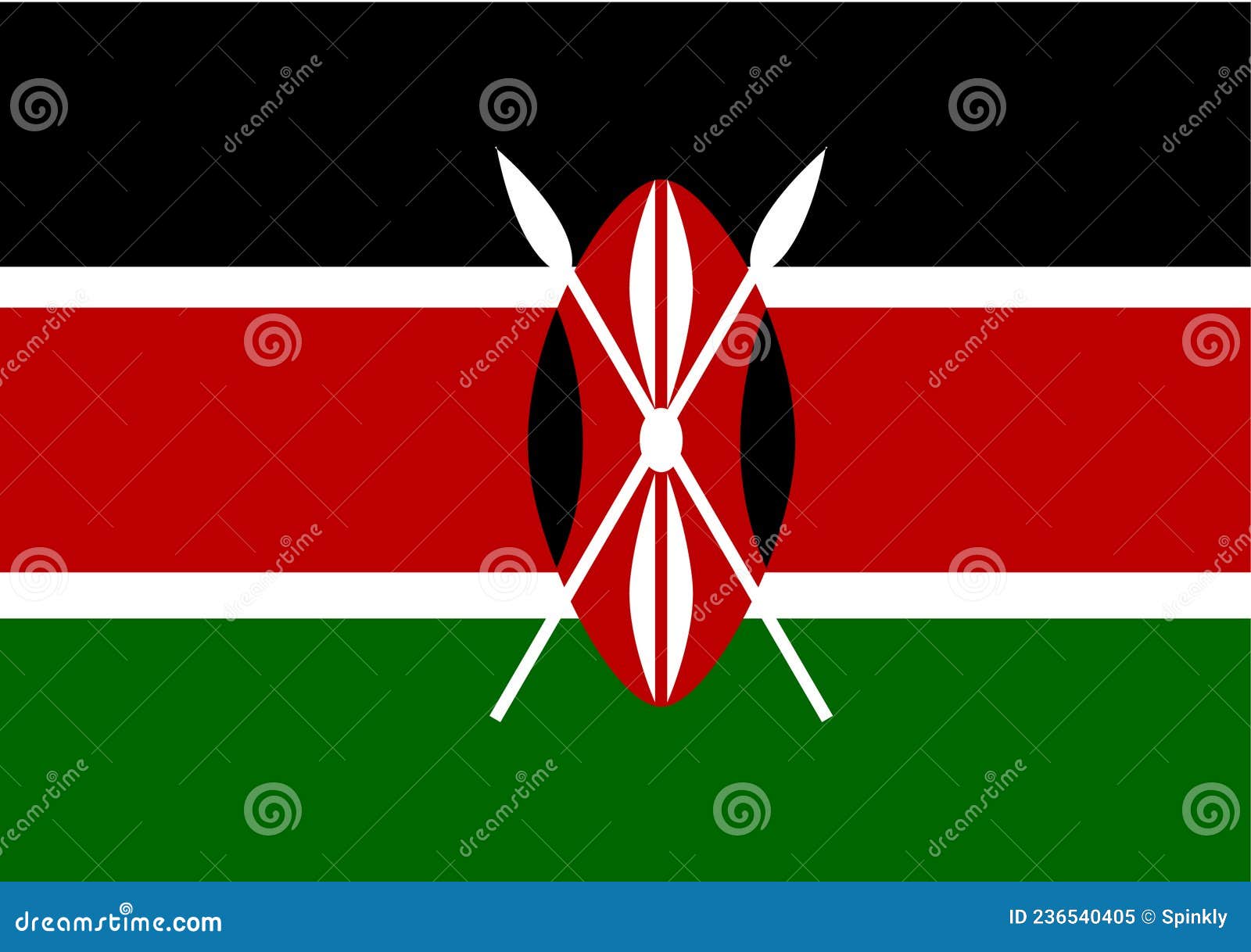 Kenyan Flag Vector Art with Raw File Stock Vector - Illustration of ...
