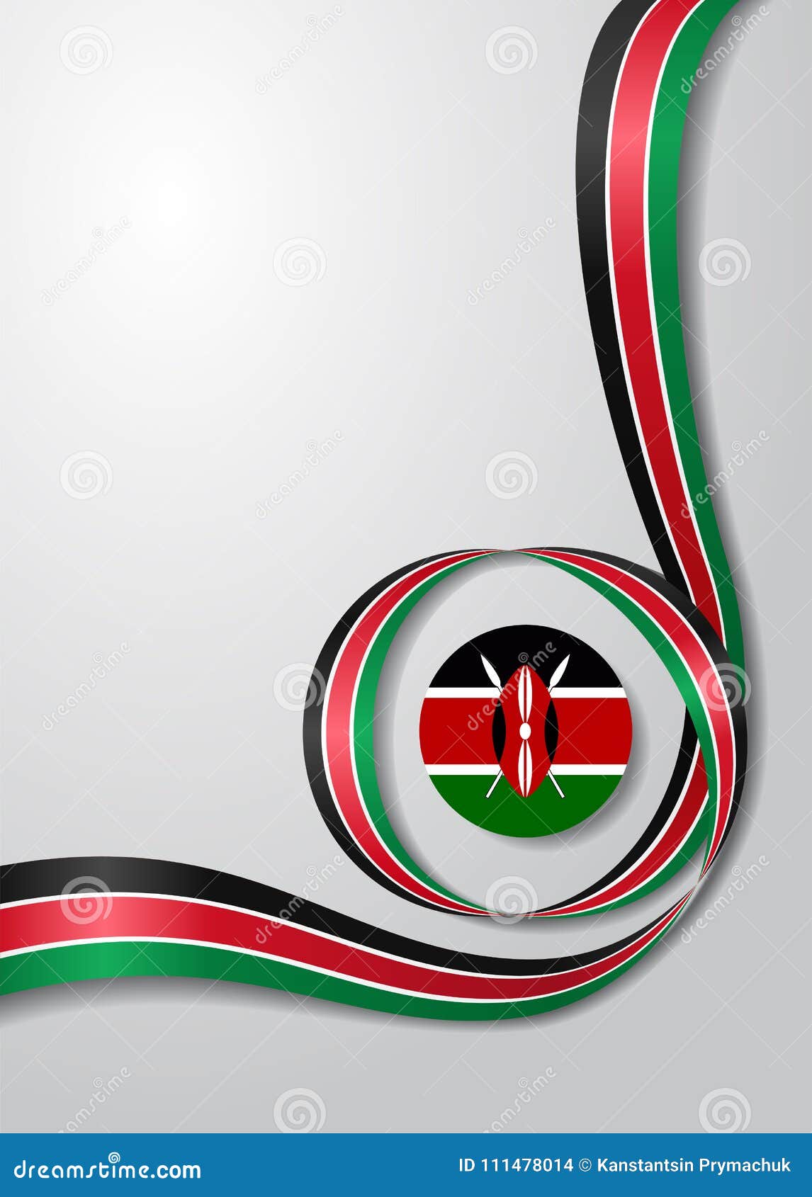 Kenyan Flag Wavy Background. Vector Illustration. Stock Vector ...